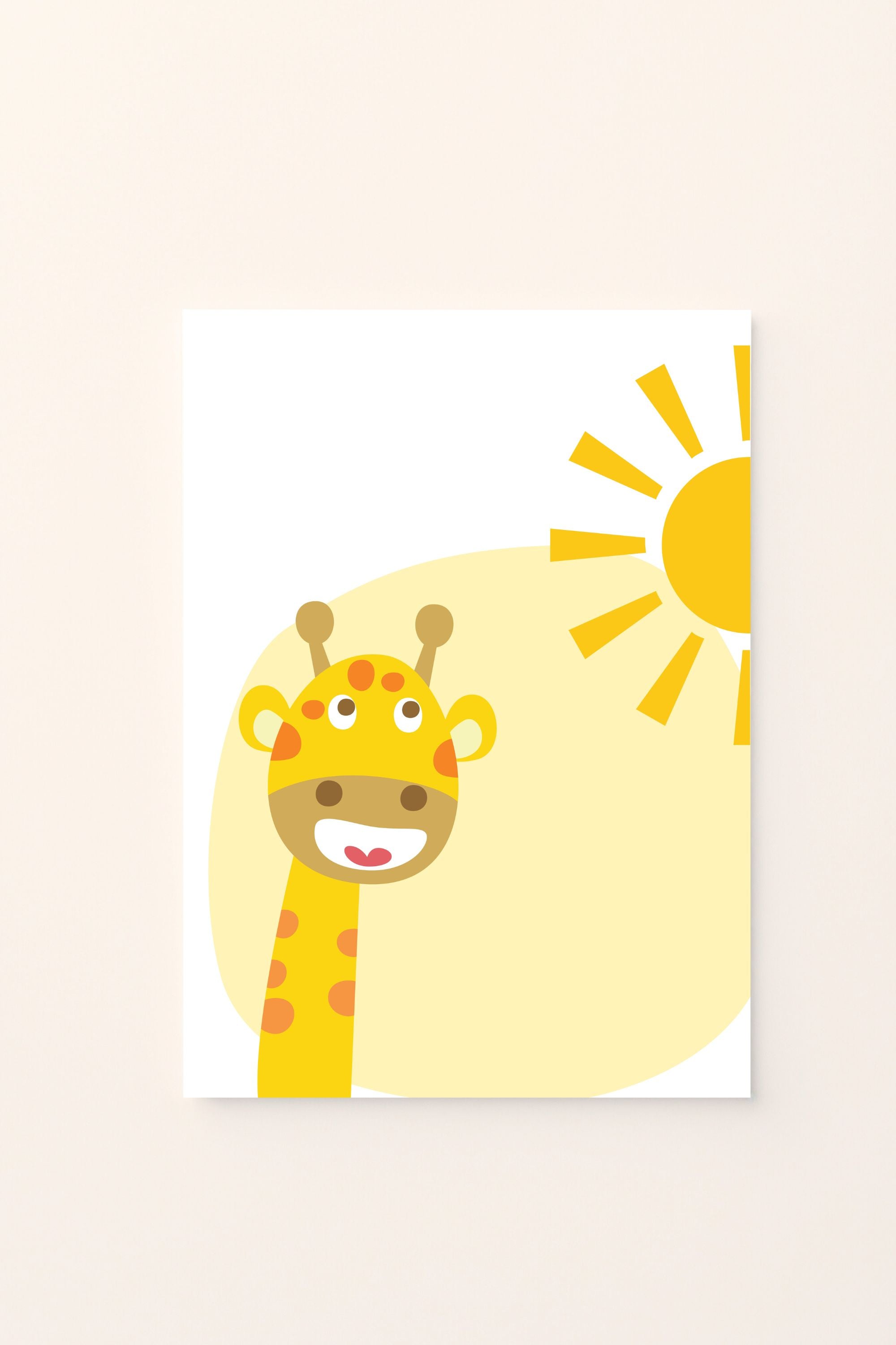 Poster per bambini da stampare – Giraffa al Sole (Stampa Digitale ...
